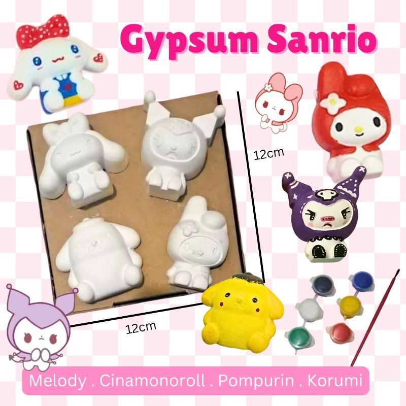 Educational Toys SANRIO KUROMI AND FRIENDS painting gypsum SET / diy ...