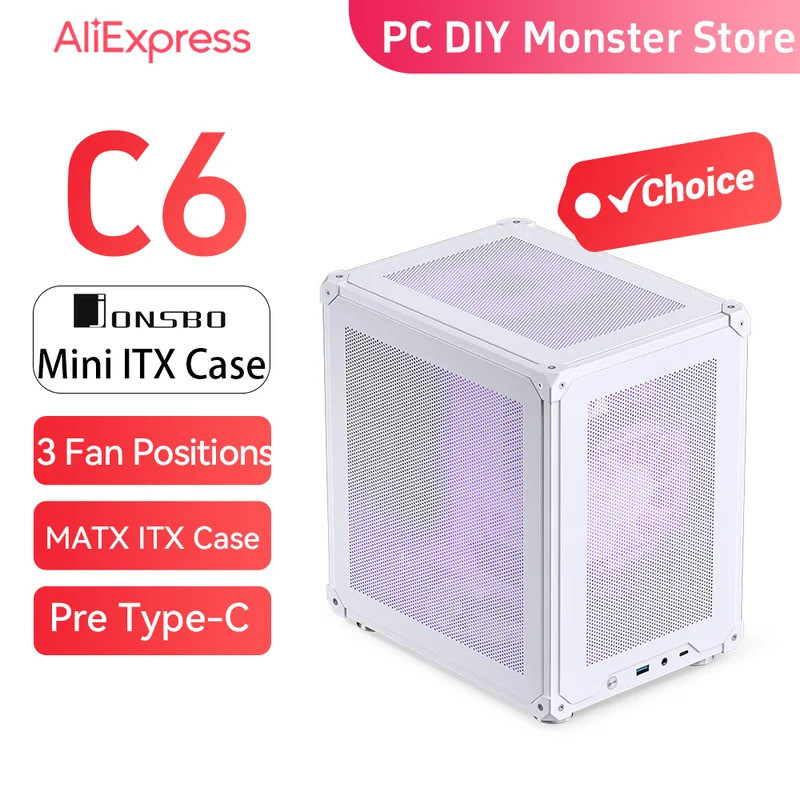 JONSBO C6 MATX Mini ITX Case For PC Type-C ATX Power Portable Mini ...