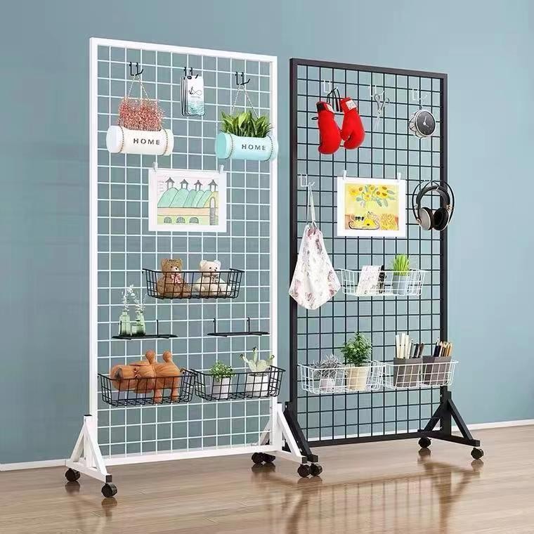 Floor-to-ceiling Grid Rack Barbed Wire Mesh Display Rack Kindergarten ...
