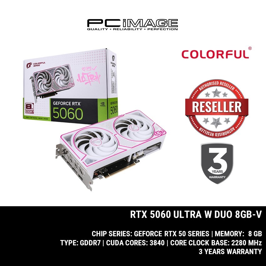 COLORFUL IGAME GEFORCE RTX5060 ULTRA W DUO OC 8GB GDDR7 GPU GRAPHIC ...