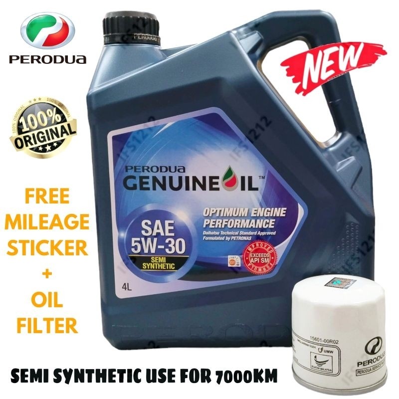 🇲🇾ORIGINAL🔥 BLUE PERODUA SEMI 5W30 4L MYVI ALZA BEZZA AXIA ATIVA VIVA ...