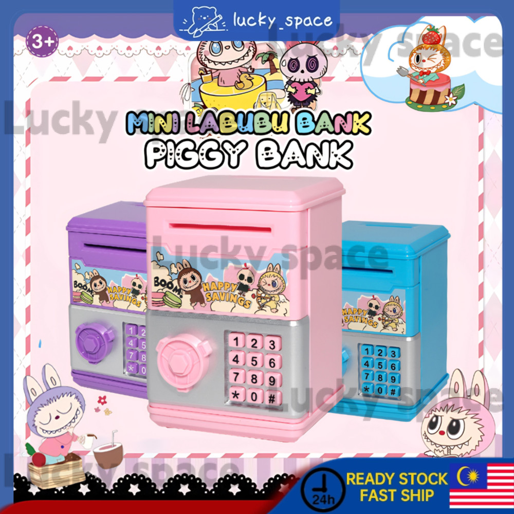 Labubu Kuromi MINI Piggy Bank For Kids Tabung Duit Kanak Kanak ATM Cute ...