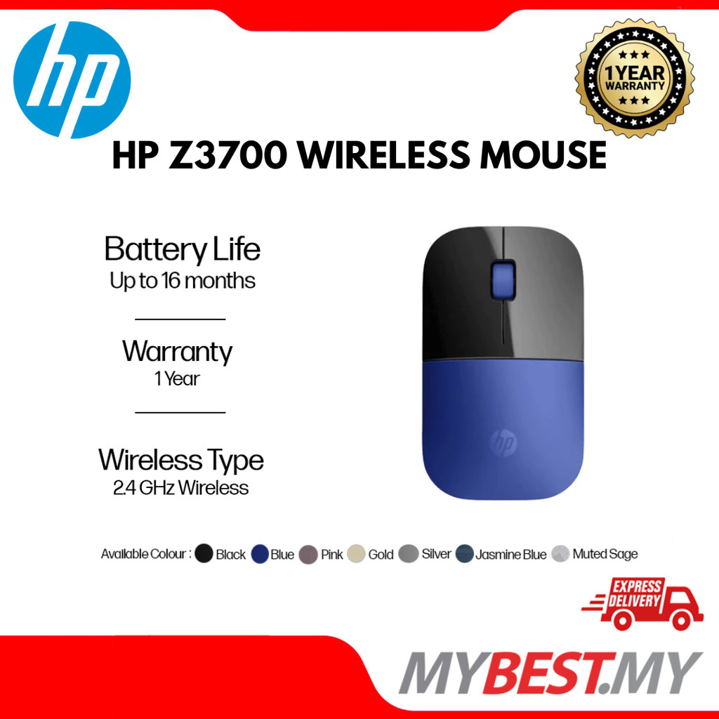 HP Wireless Mouse Z3700 with USB Nano Receiver & Battery Included ...