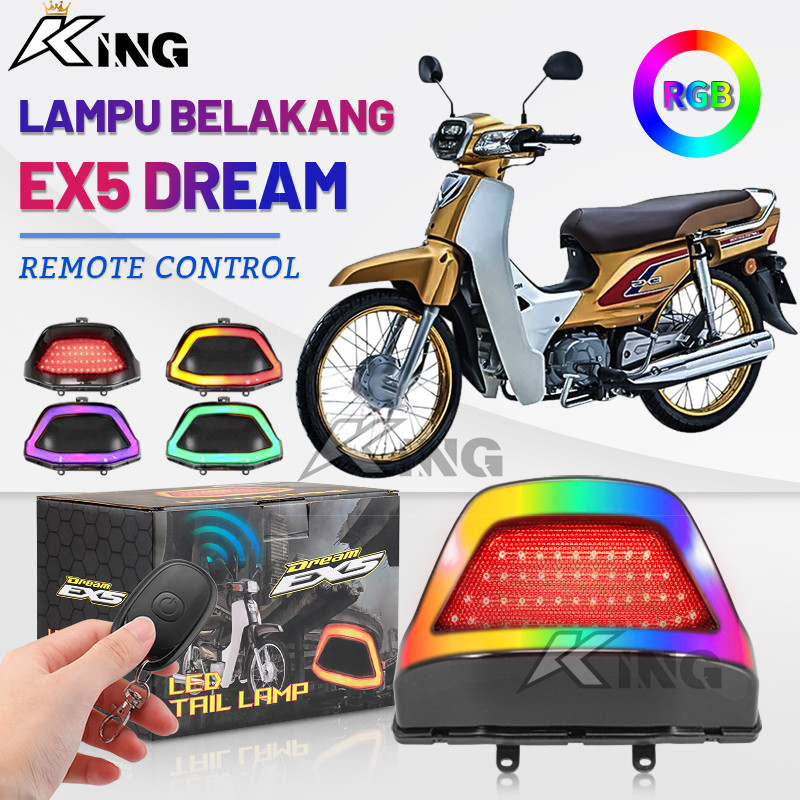 HONDA EX5 LED TAIL LAMPU RGB Remote control PNP SIGNAL TST HIGH POWER ...