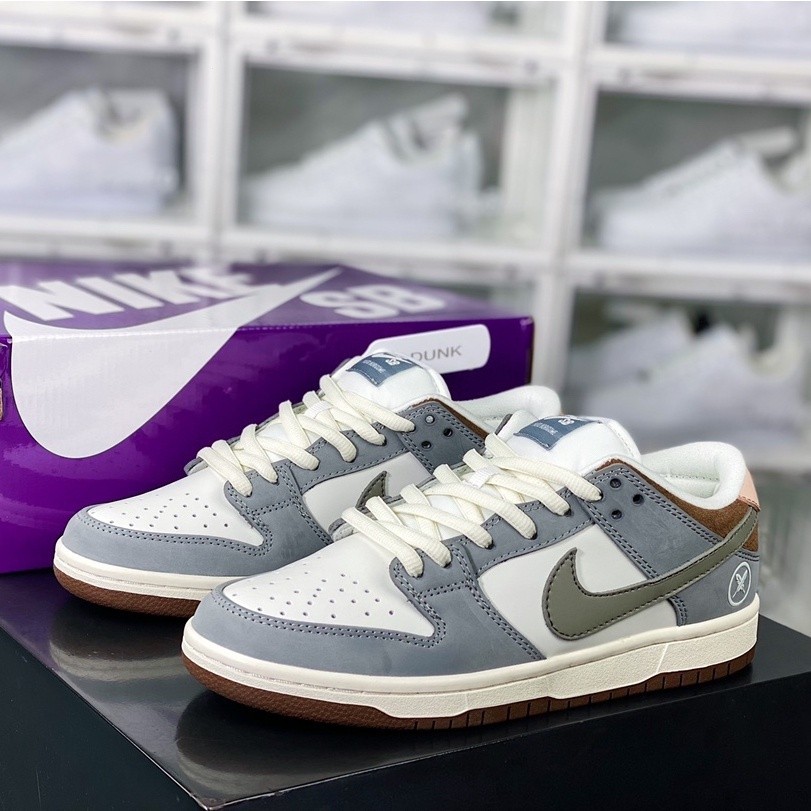 Yuto origome x Nike SB Dunk "Soft mid-Gry" Skate shoes low cut casual ...
