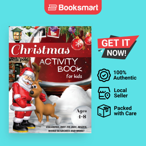 Christmas Activity Book For Kids Ages 4-8 Coloring Dot-to-Dot Mazes ...