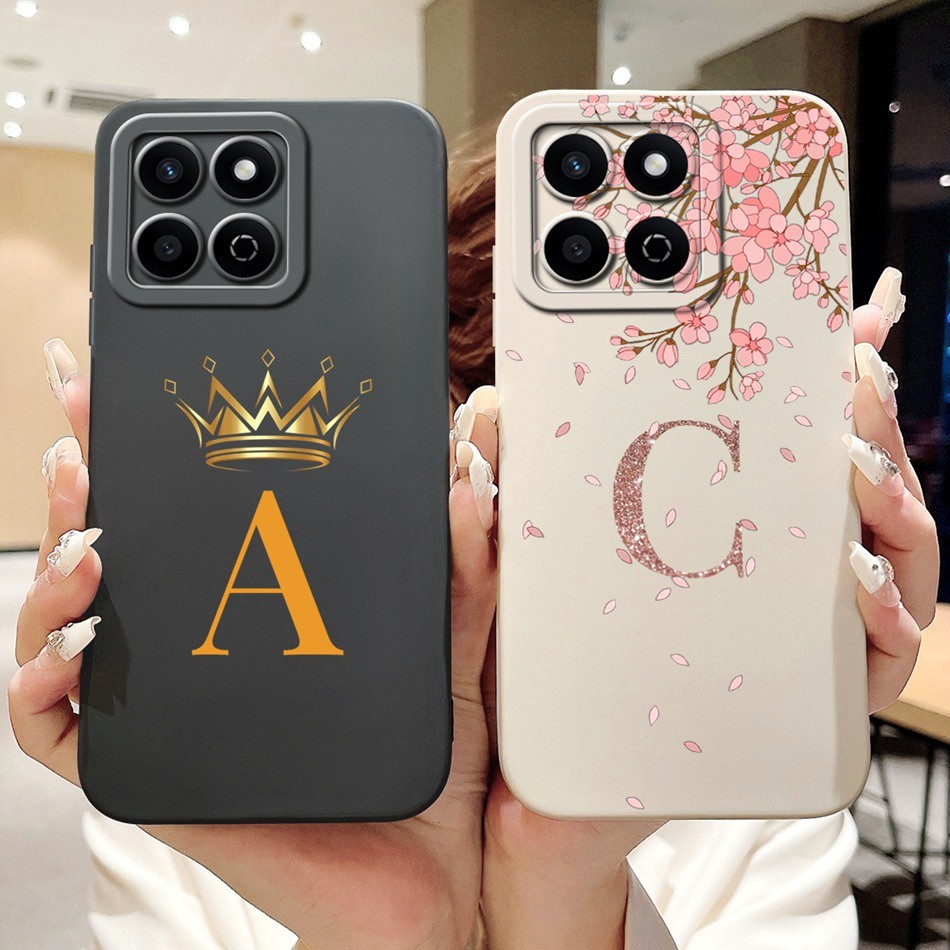 Honor 200 Smart 2024 Fashion Crown Initial Letter Case Honor 200Smart ...