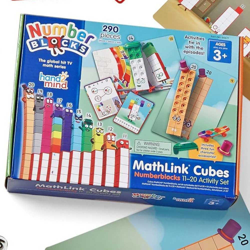 Learning Resources Numberblocks MathLink Cubes 11-20 Activity Set Age 3 ...