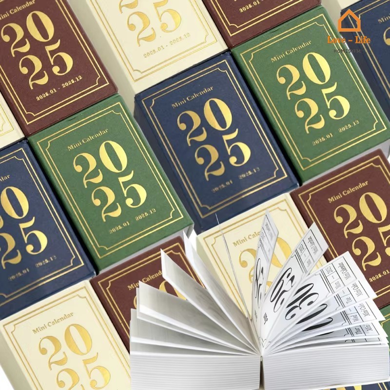 2025 Schedule Daily Desk Calendar - Retro Mini Tearable Planning ...