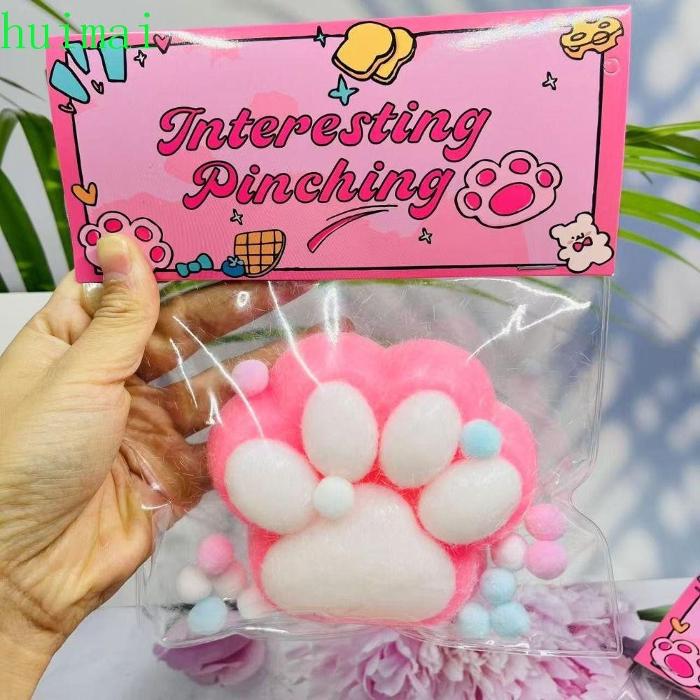 HUIMAI Cartoon Fidget Toy, Kneading Soft Cat Paw Squeeze Toy, Novelty ...
