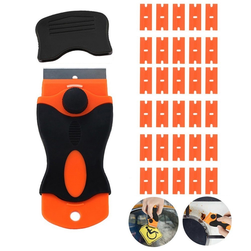 [ELECT] Scraper Plastic Razor Blade Paint Glue Remove Adhesive Scraper ...