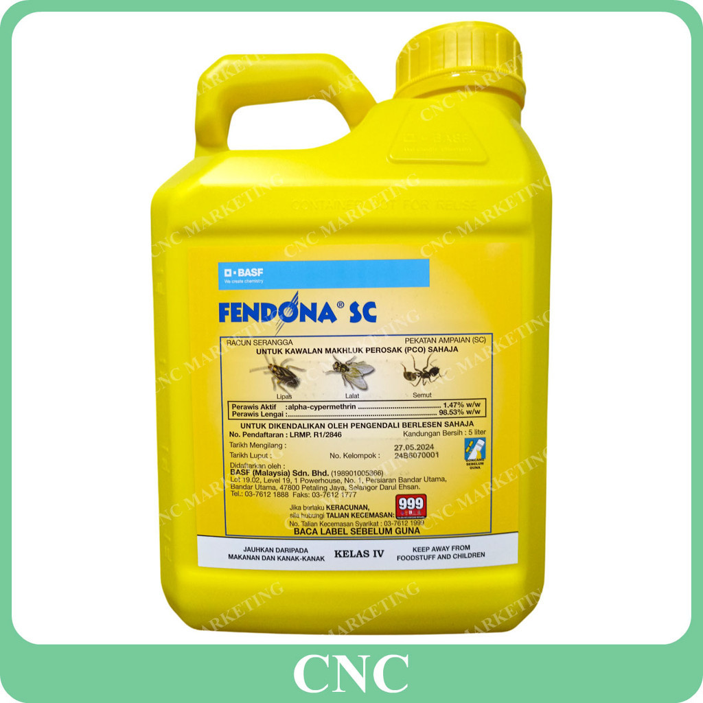 5L Fendona SC BASF Racun Serangga Insecticide Alpha-Cypermethrin 1.47% ...