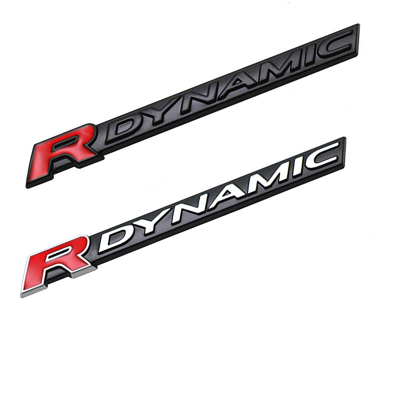 Metal Car R DYNAMIC Logo Side Fender Trunk Badge Emblem Decals Sticker ...