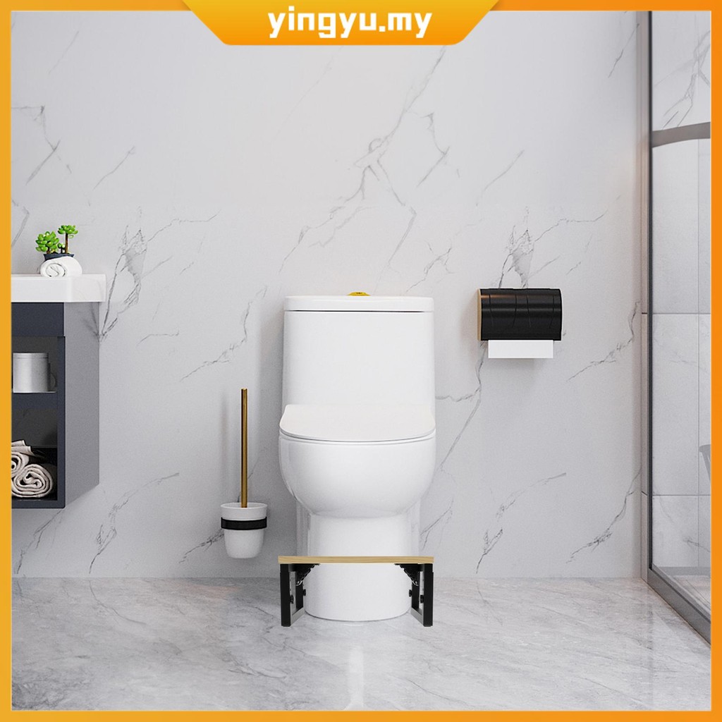 Wood Poop Stool Stable Toilet Stool Folding Adult Toilet Poop Stool for ...
