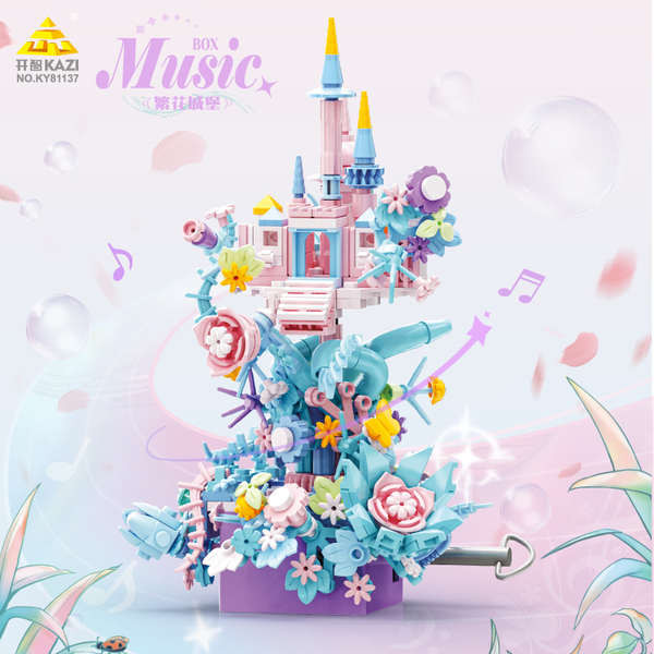 lego Kaizhi Blossom Castle Puteri Bunga Romantis Kotak Muzik ...