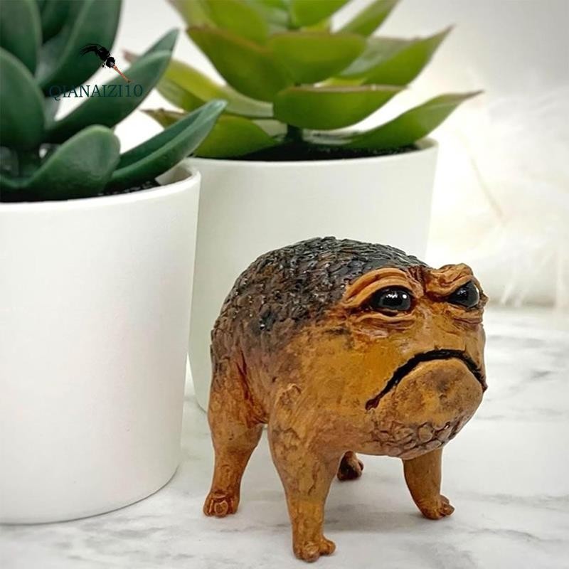 Grumpy Frog Toad Statue Ugly Angry Outdoor Garden Yard Frog Decor ...