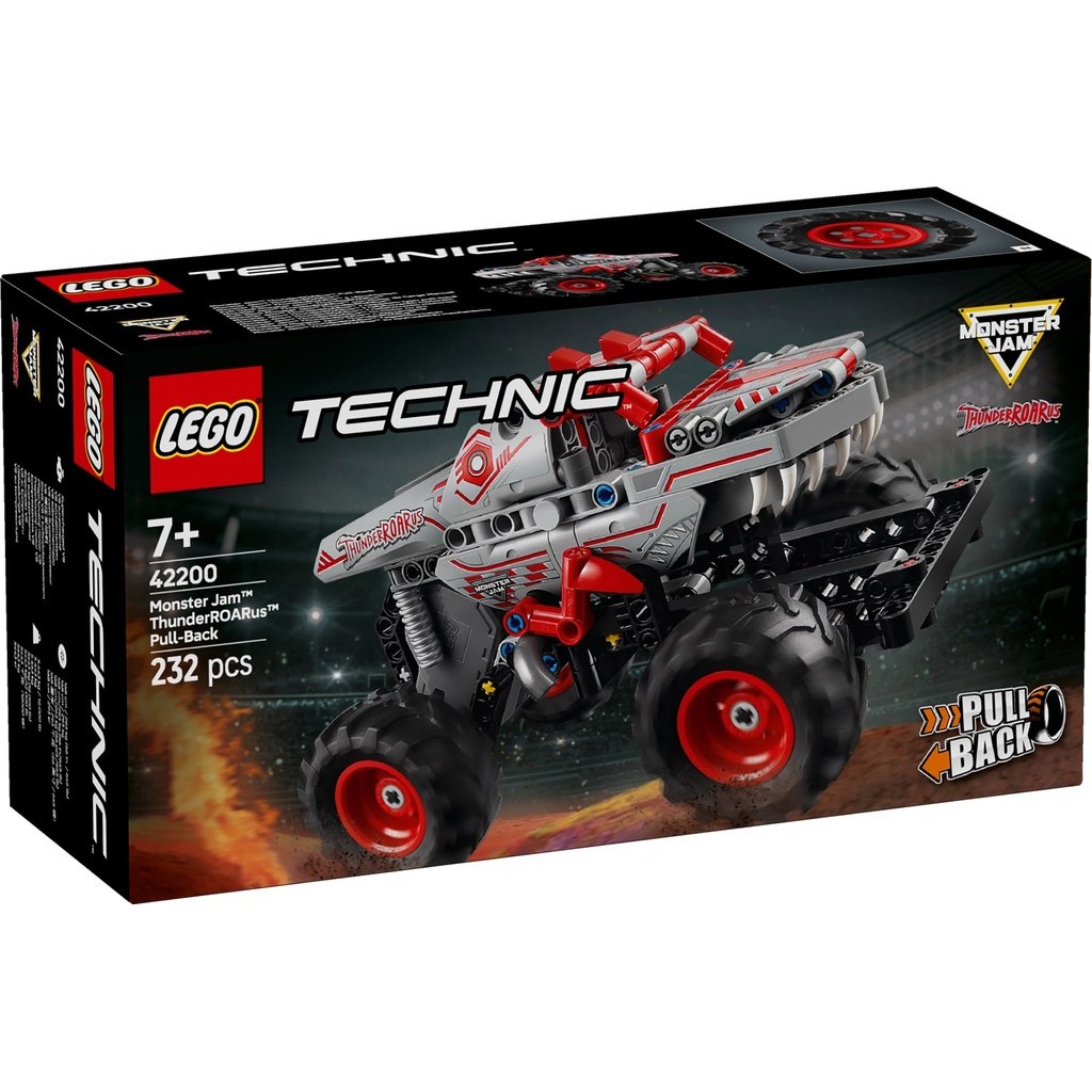 LEGO 42200 Technic Monster Jam ThunderROARus Pull-Back Building Toy Set ...