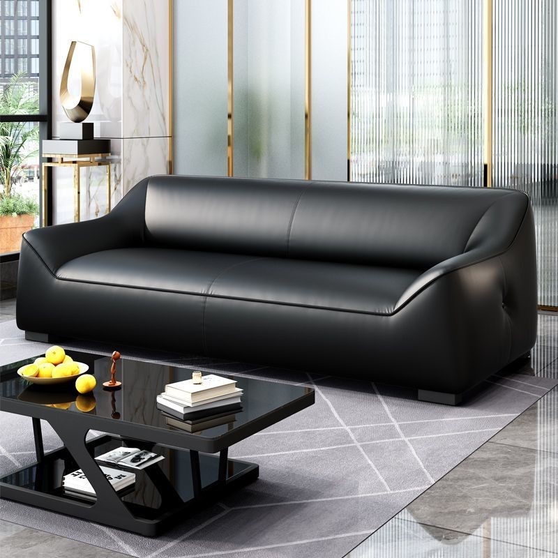 Office Sofa Simple Modern Leisure Rest Area Black Minimalist Business ...