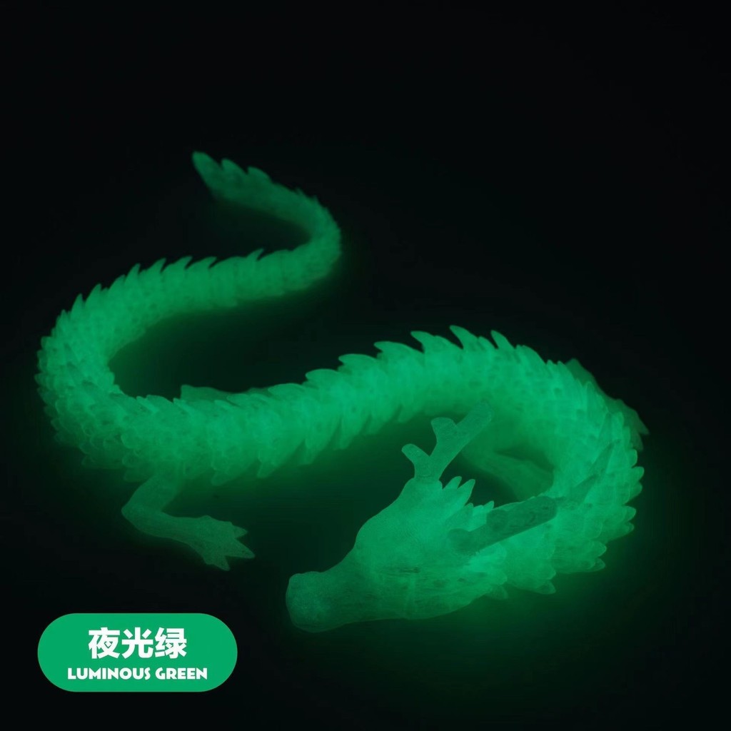 Luminous Crystal Dragon 3D Printing Flying Dragon Figure Toy Full Joint ...