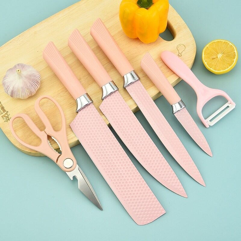 6Pcs New handle kitchen stainless steel snowflake pattern colorful ...