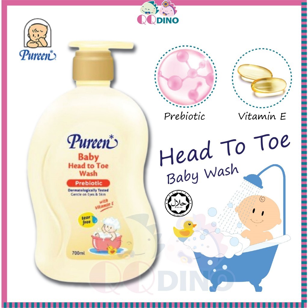 Pureen Baby Prebiotic Range 700ml 2in1 Head To Toe body Wash Sabun ...
