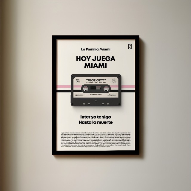 Inter Miami CF Hoy Juega Miami Poster | Iconic Football Chant Art ...