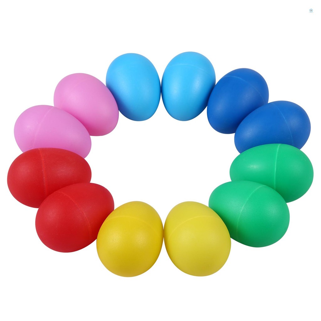 12 Pieces Egg Shakers Musical Instruments Percussion Egg for Kids Toys ...