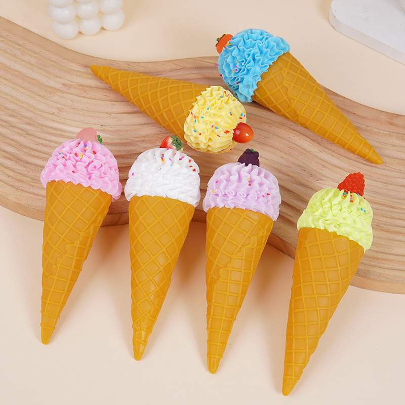 Simulation Fruit Cream Ice Cream Fake Artifical Ice-cream Cone Cold ...