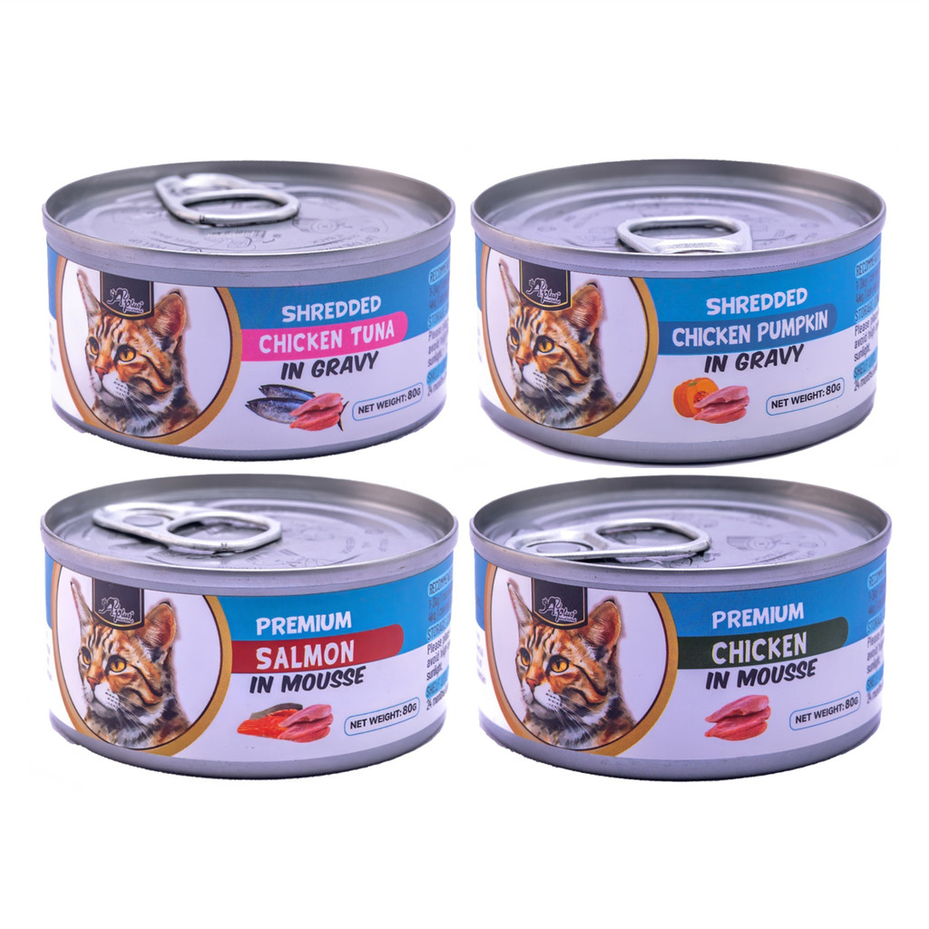 Aplus Canned Cat Food 80g/Makanan Kucing Dalam Tin Aplus 80g | Shopee ...