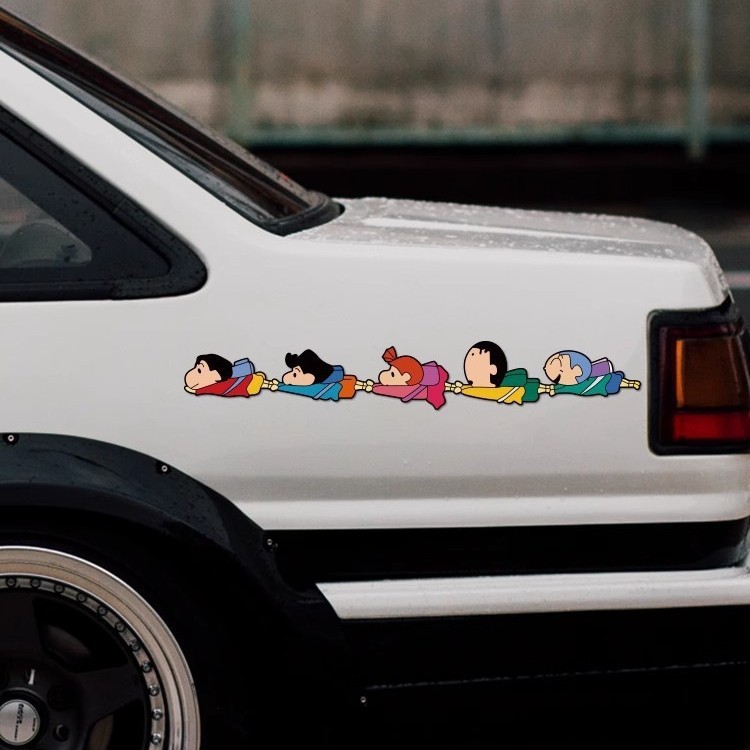 Cute Cartoon Crayon Xiaoxin Flying Car Electric Car Stickers Bumper ...