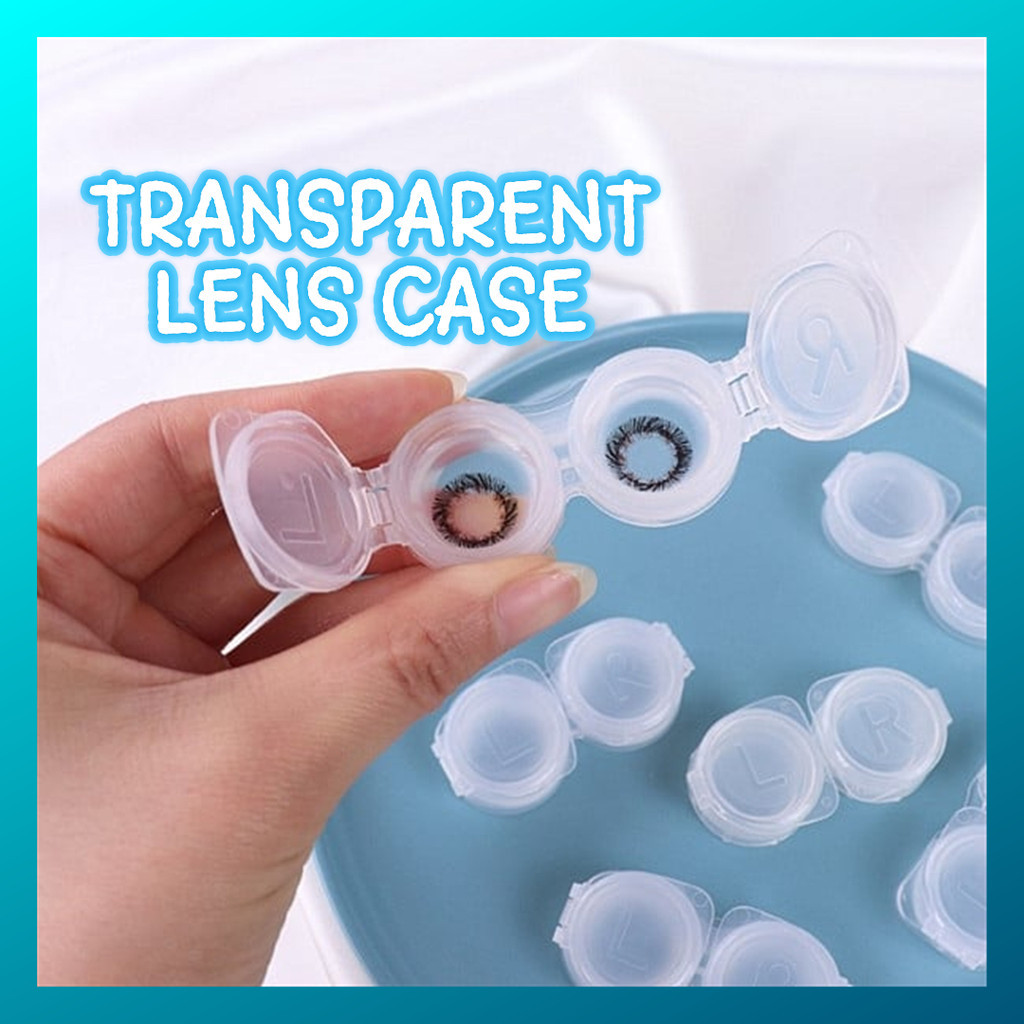 (1 pcs) Dual Side Open Transparent Contact Lens Case Travel Contact ...