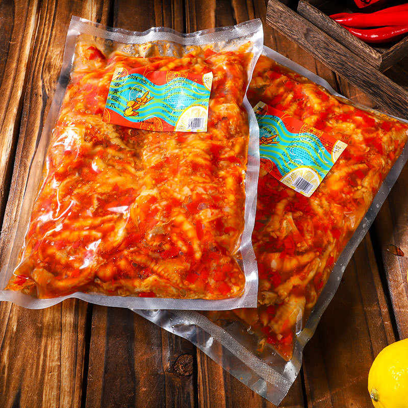 Two Waters Hot Sour Boneless Chicken Claws 000g Lemon Pickled Peppers ...