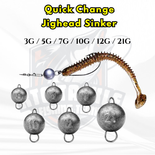 3g-21g Batu Ladung Jig Head Mata Kail Pemberat Quick Change Jighead ...