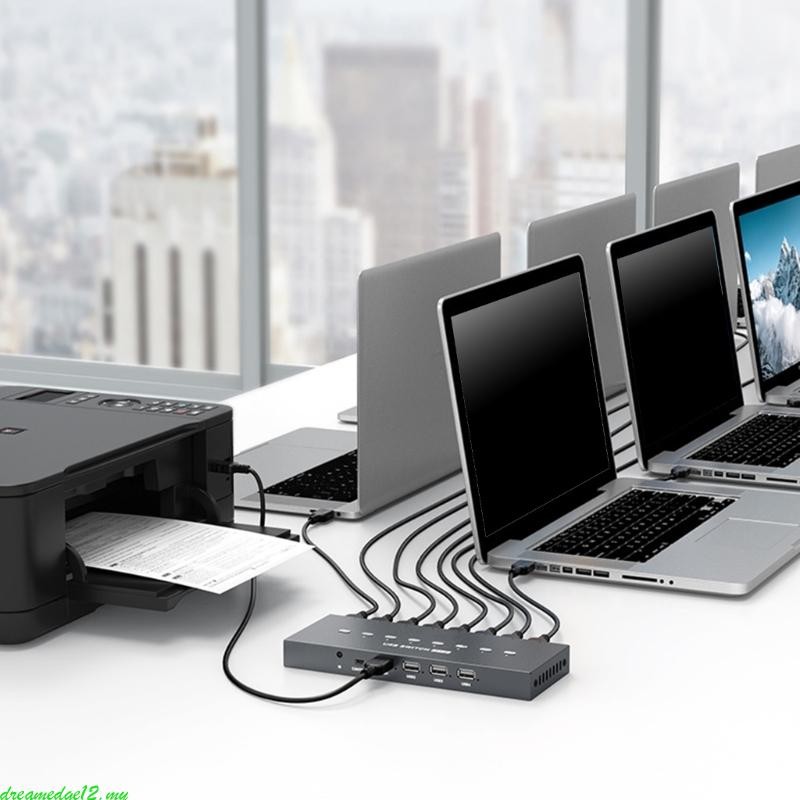 dreamedge12 USB Switching Selectors KVM Hubs Adapter 8 PC Sharing USB2 ...