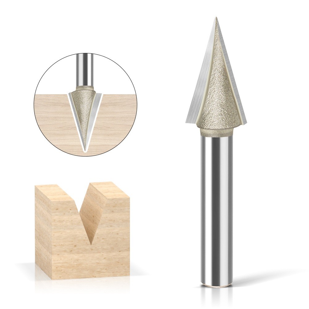 30 Degree V Groove Drill Bits 1/4" Shank 30度V型雕刻铣刀 | Shopee Malaysia