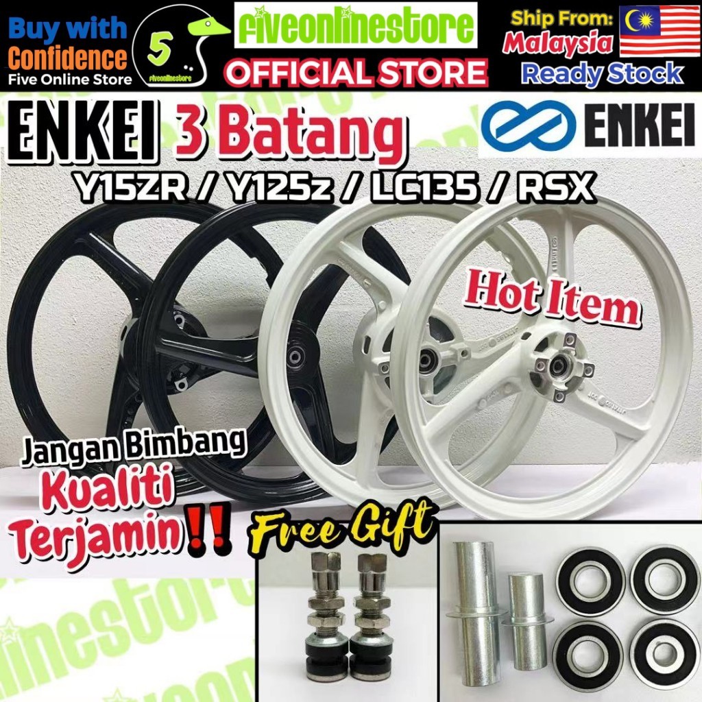 3 Batang ENKEI Sport Rim With Disc YAMAHA Y125 LC135 125Z 125ZR LC Y15ZR LAGENDA Y15 RS150 RSX ...