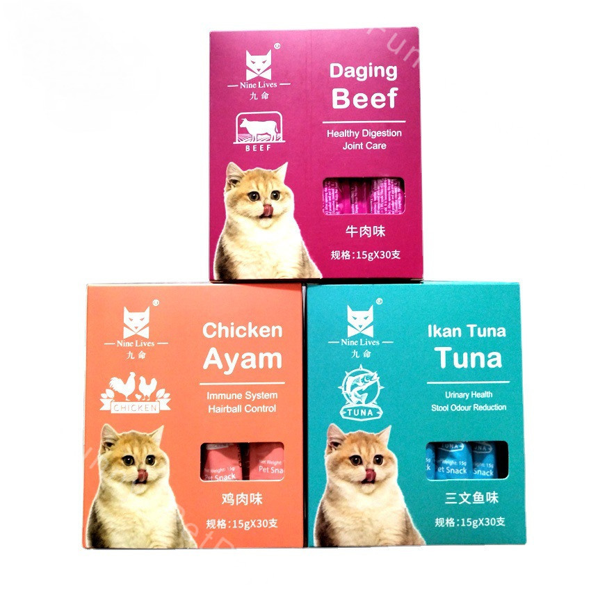 【15g】Cat strips, salmon, chicken, beef, cat snacks, nutritious strips ...