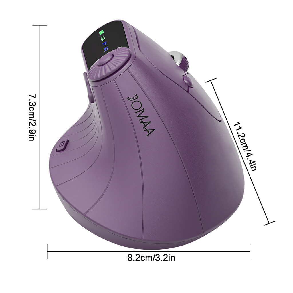 Ergonomic BT5.0 Dual Mode Wireless Vertical Mouse With Function ...