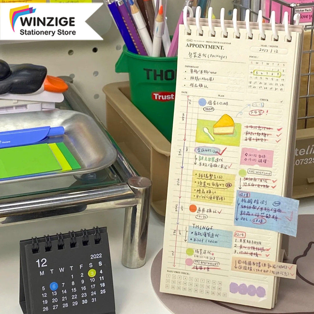 Winzige notebook aesthetic daily Planner desk Schedule Planner To Do ...