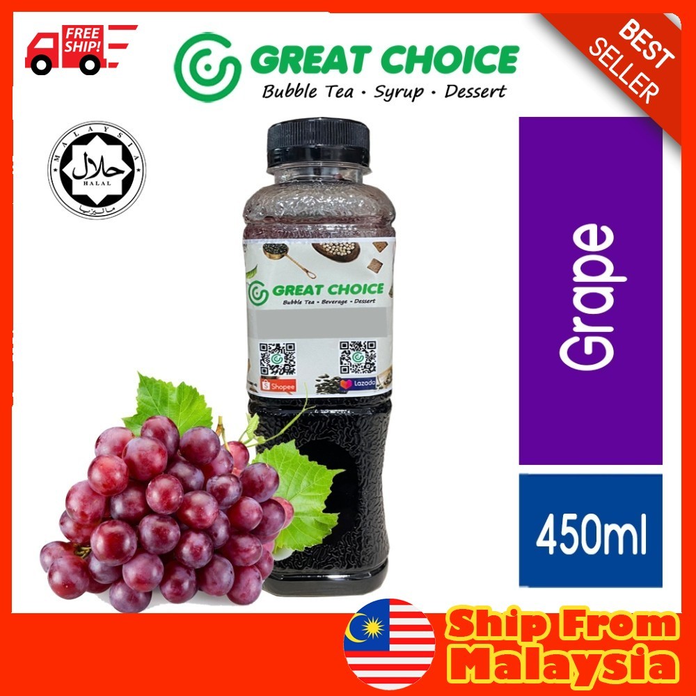 [Halal] Grape Syrup 450ml - Cordial | Beverage | Bakery | Dessert ...