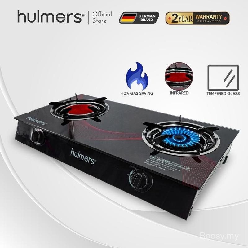 Hulmers - Tempered Glass Gas Cooker Infrared Burner Gas Stove Cooktop ...