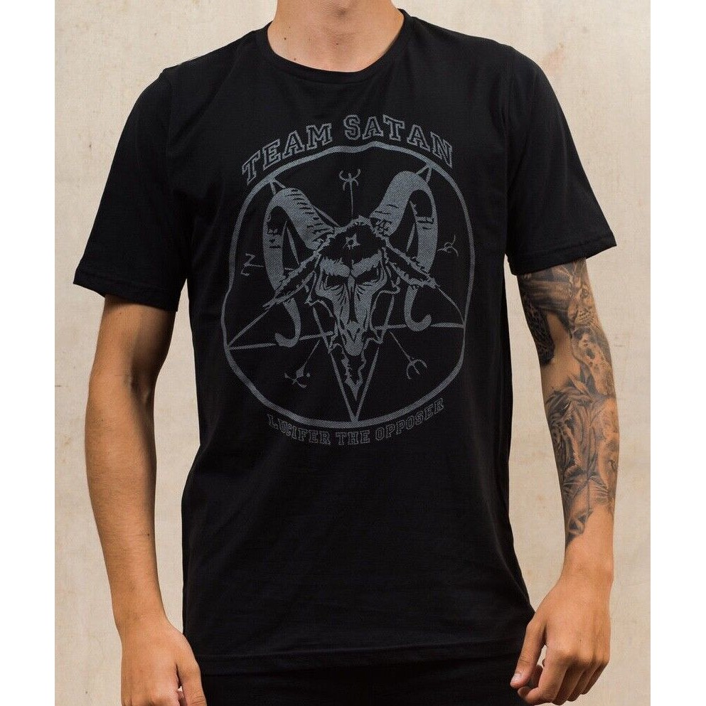 Team Satan T-Shirt, Gothic, Baphomet, Devil, Hail Lucifer, Rebel 666 ...