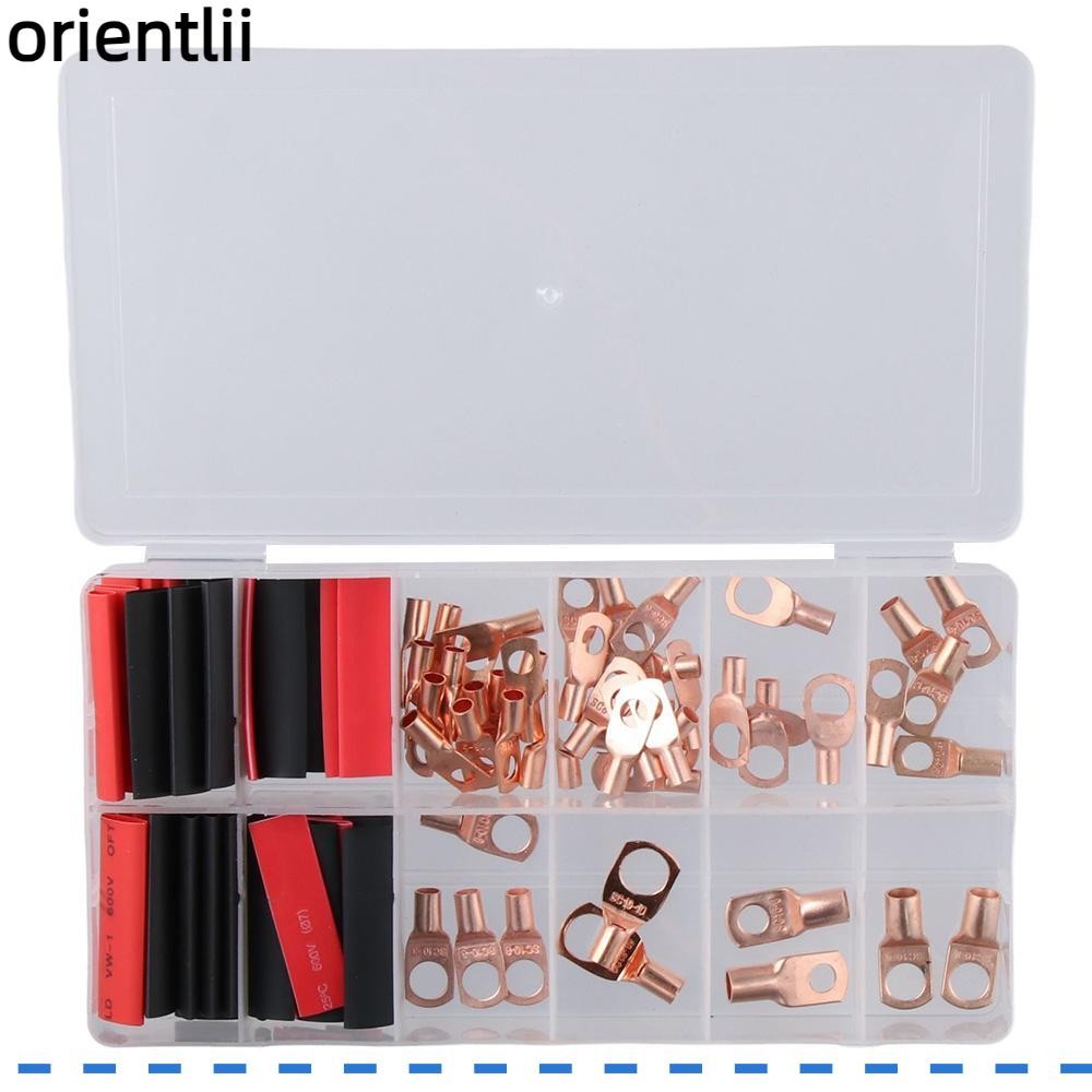 ORIENTLIIY 100PCS Ring Terminal Connectors, Wire Terminal Kit Battery ...