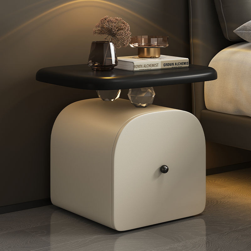 Suspended Designer Solid Wood Bedside Table Italian Light Luxury ...