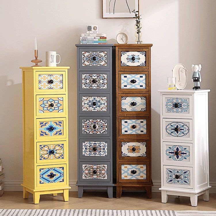 Solid wood chest of drawers living room side cabinet drawer cabinet ...