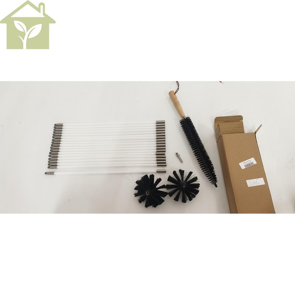22PCS Chimney Sweep Kit Chimney Cleaning Brush Duct Vent Cleaning Set ...