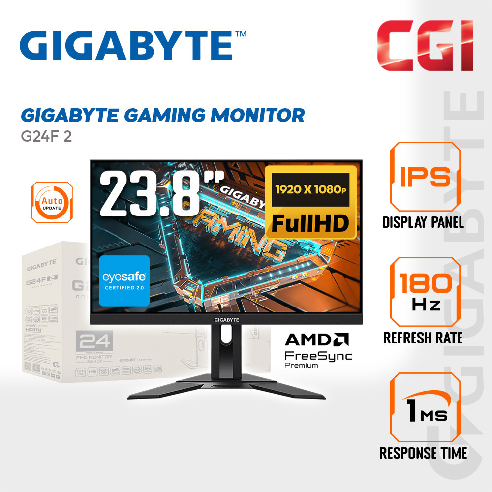 Gigabyte 24" G24F 2 Superspeed IPS FHD HDR Freesync Premium Adaptive ...