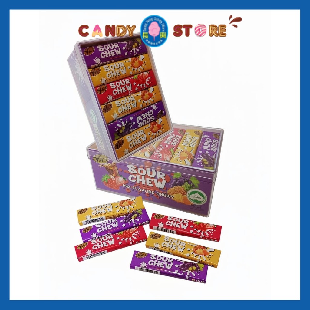 30pcs (V.KA) Sour Chewy Mix Flavors Chewy Candy HALAL | Shopee Malaysia