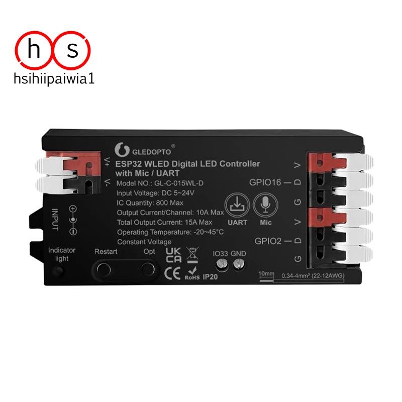 ESP32 WLED LED Light Strip Controller Mic UART Download Dynamic RGB DIY ...