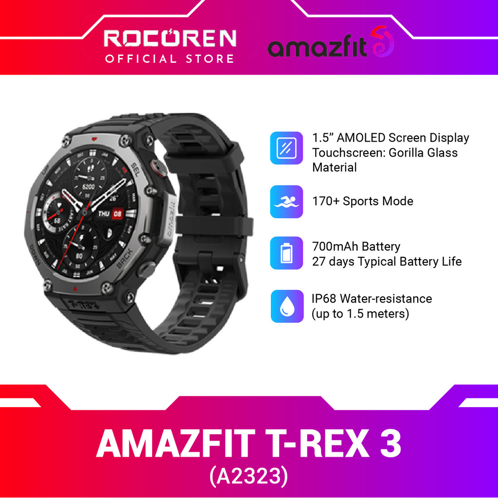 Amazfit T-Rex 3 Smartwatch - Original 1 Year Warranty by Amazfit ...
